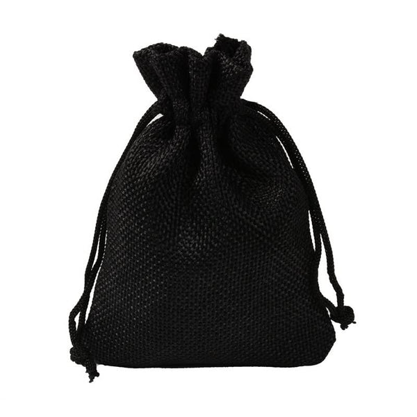Burlap Jute Drawstring Bags Black - 7 Sizes – Pot Packaging